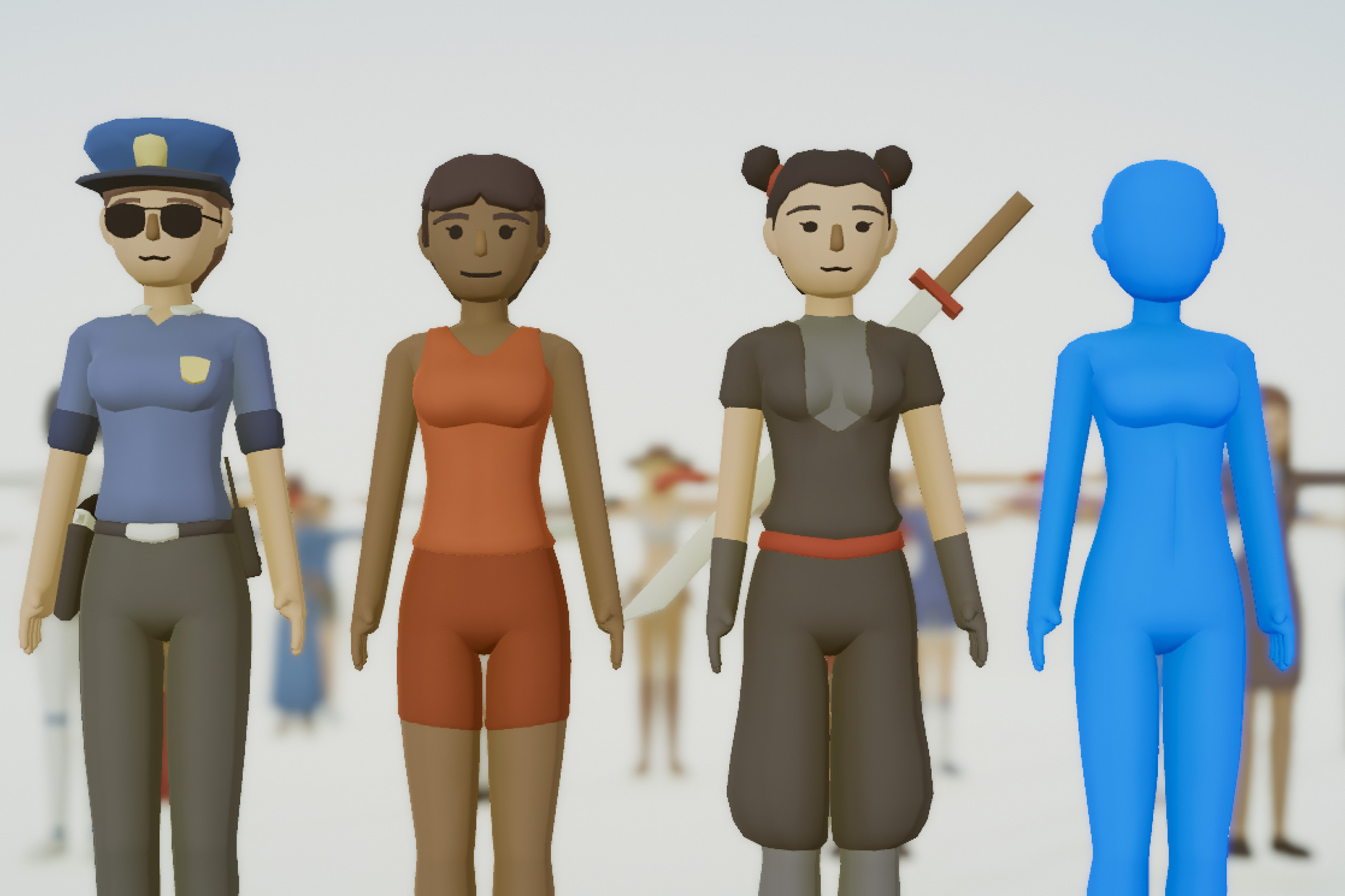Hyper-Casual Characters Professions (Male/Female) | 3D Characters ...