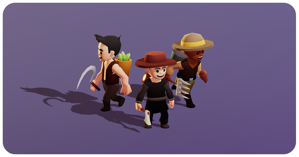 Male Peasant Modular Pack Cute Series | Characters | Unity Asset Store