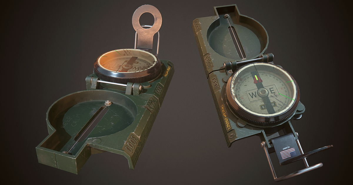 Military Compass | 3D Props | Unity Asset Store