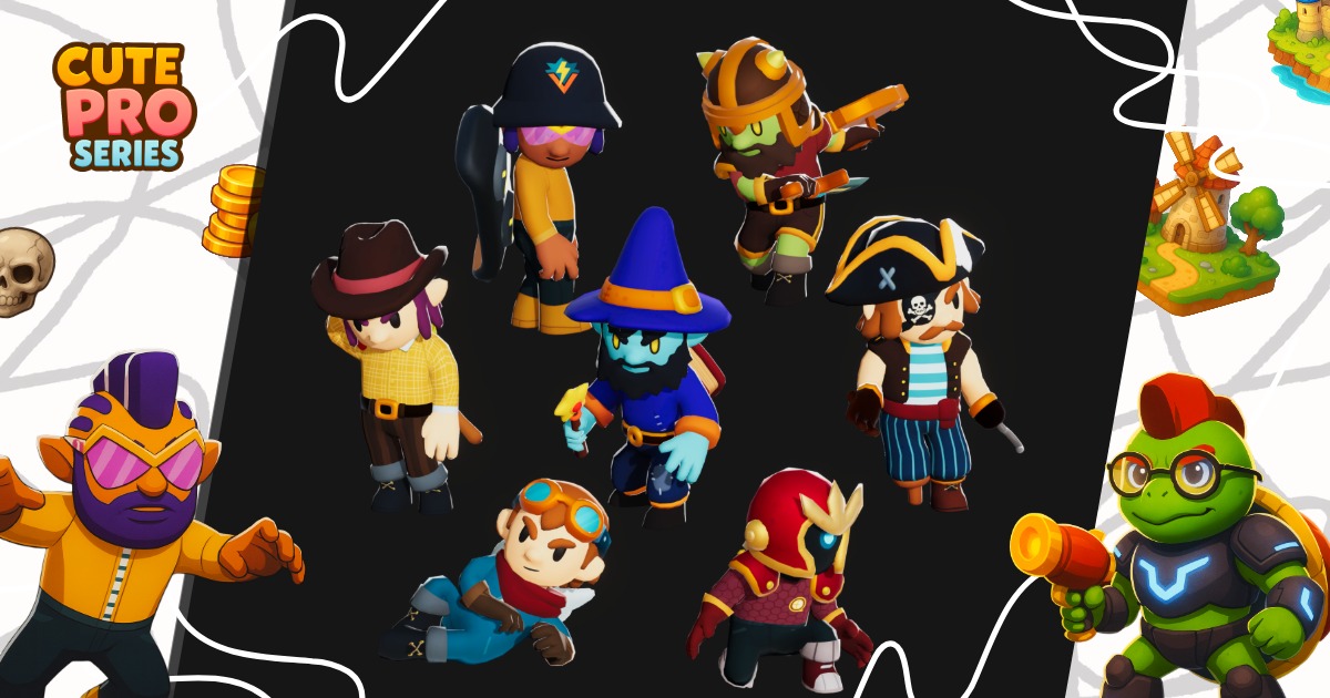 Modular Male Heroes Pack Cute Pro Series | 3D Humanoids | Unity Asset Store