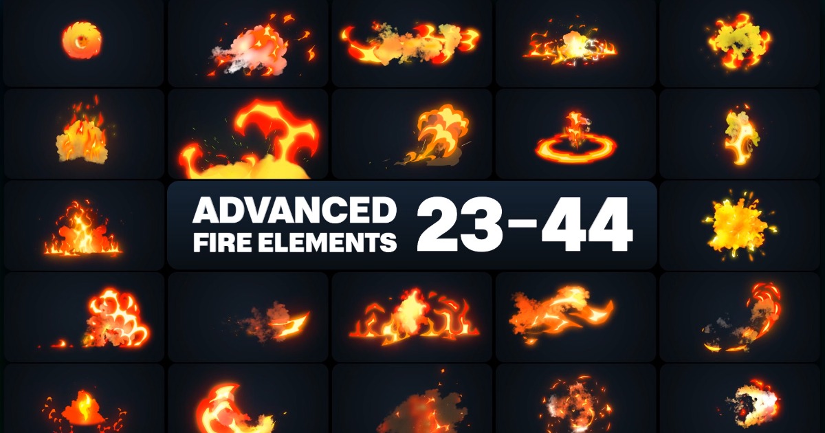 Advanced Fire Elements 23-44 | 2D Textures & Materials | Unity Asset Store