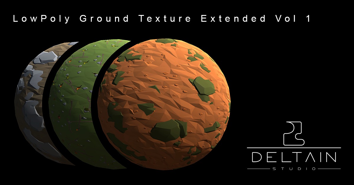 LowPoly Ground Texture Extended Vol 1 | 2D テクスチャ＆マテリアル | Unity Asset Store