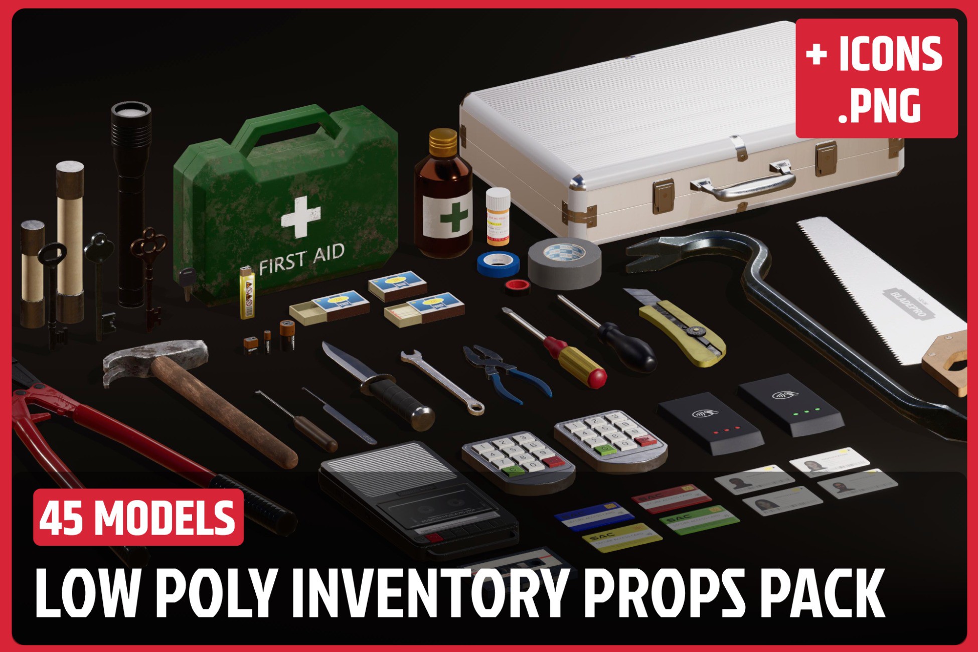 Low Poly Inventory Props Pack | 3D Props | Unity Asset Store