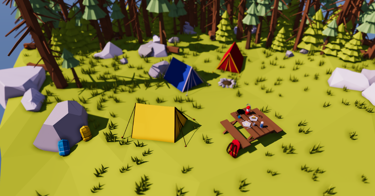 Low Poly Landscapes - Campsite | 3D Landscapes | Unity Asset Store