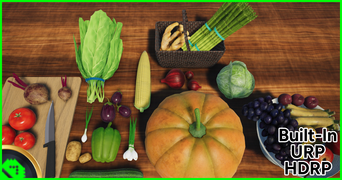 Fruits and Vegetables (PBR/URP/HDRP) | 3D Food | Unity Asset Store