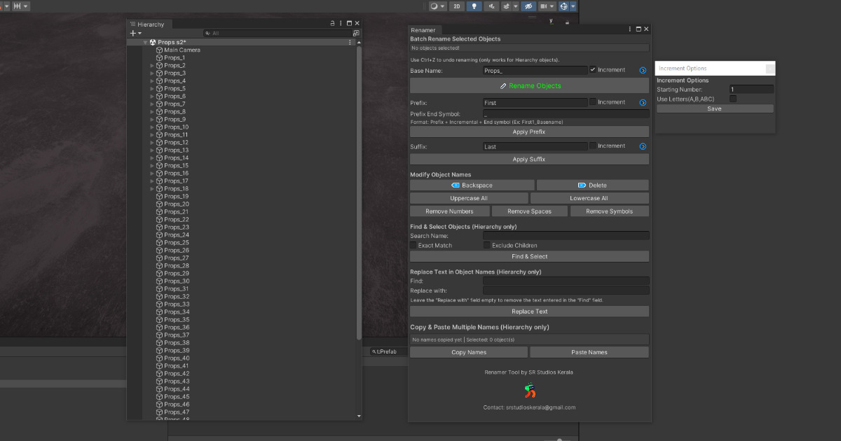 Rename tool by SR Kerala | 레벨 디자인 | Unity Asset Store