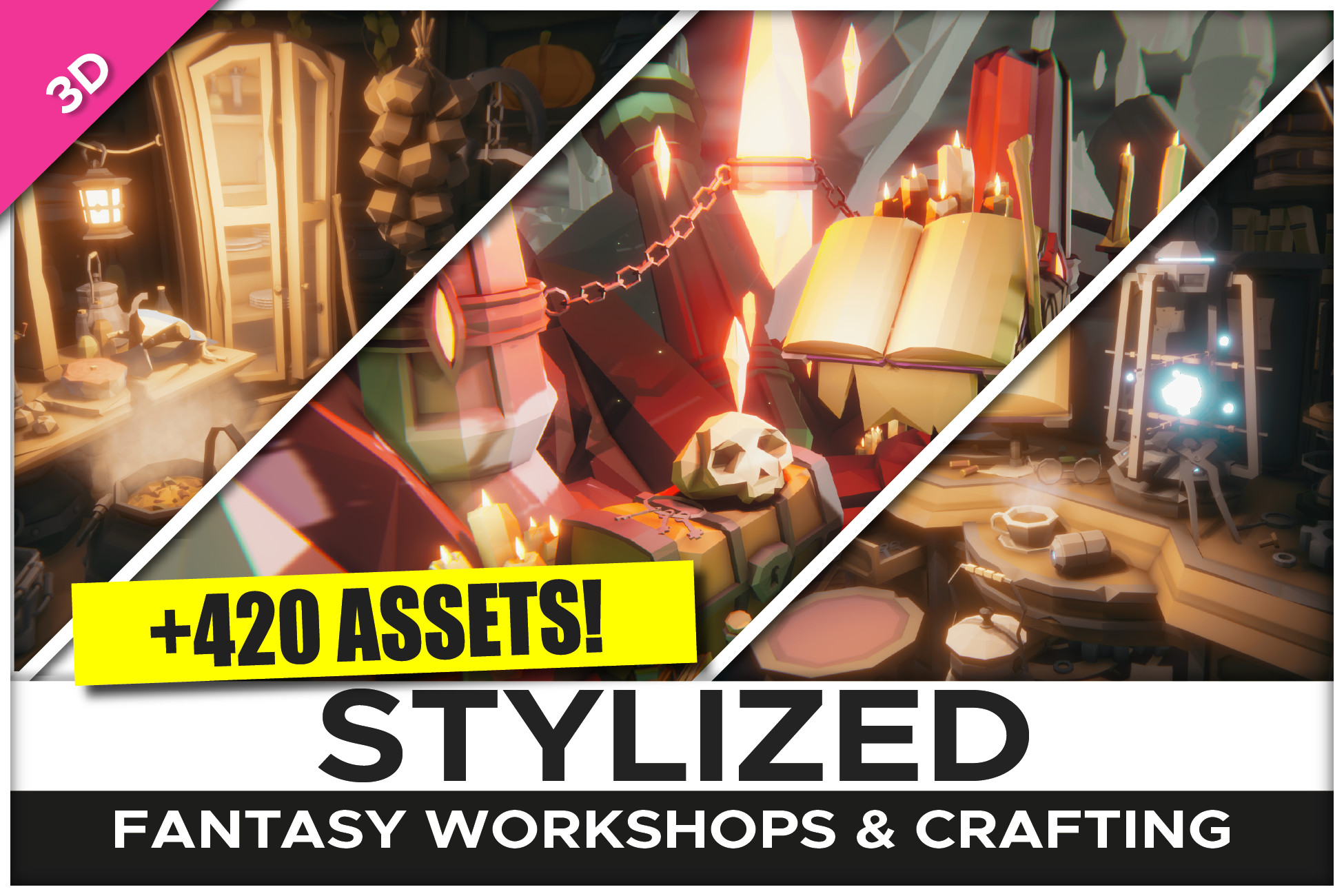 STYLIZED Fantasy Workshops & Crafting - Low Poly 3D Art | 3D Interior ...