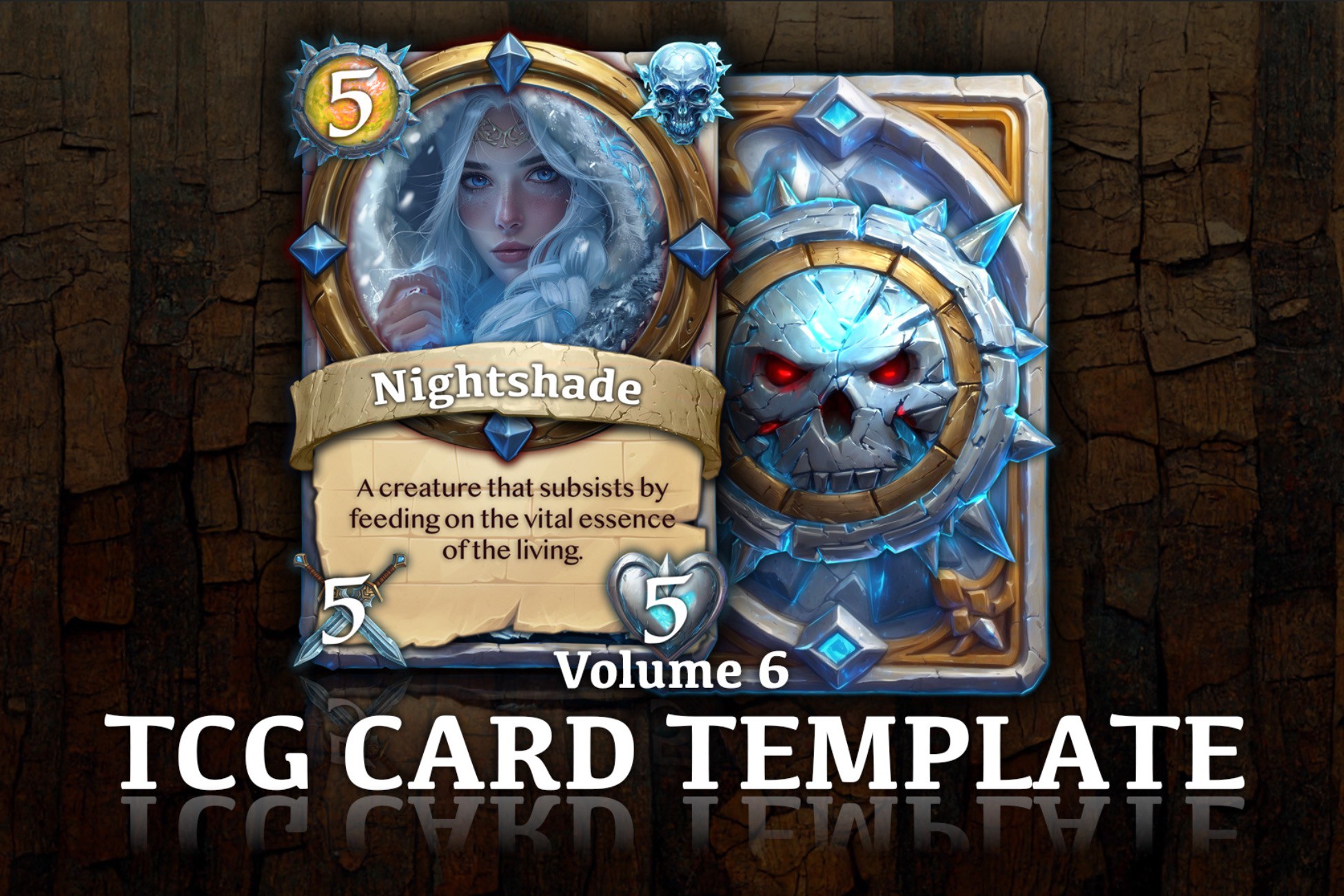 TCG Card Template - Volume 6 | 2D GUI | Unity Asset Store