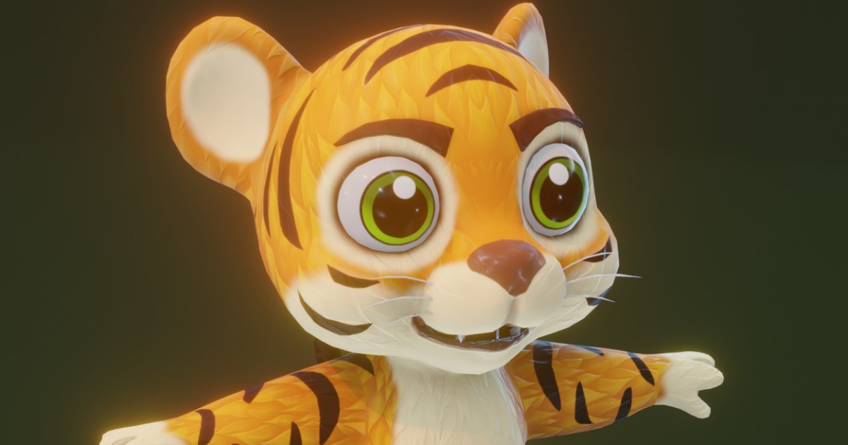 Cartoon Tiger Animated 3D Model | Characters | Unity Asset Store