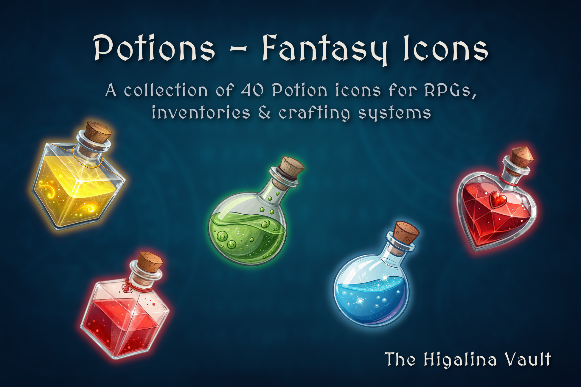 Potions - Fantasy Icons [512x512 HD] | 2D Icons | Unity Asset Store