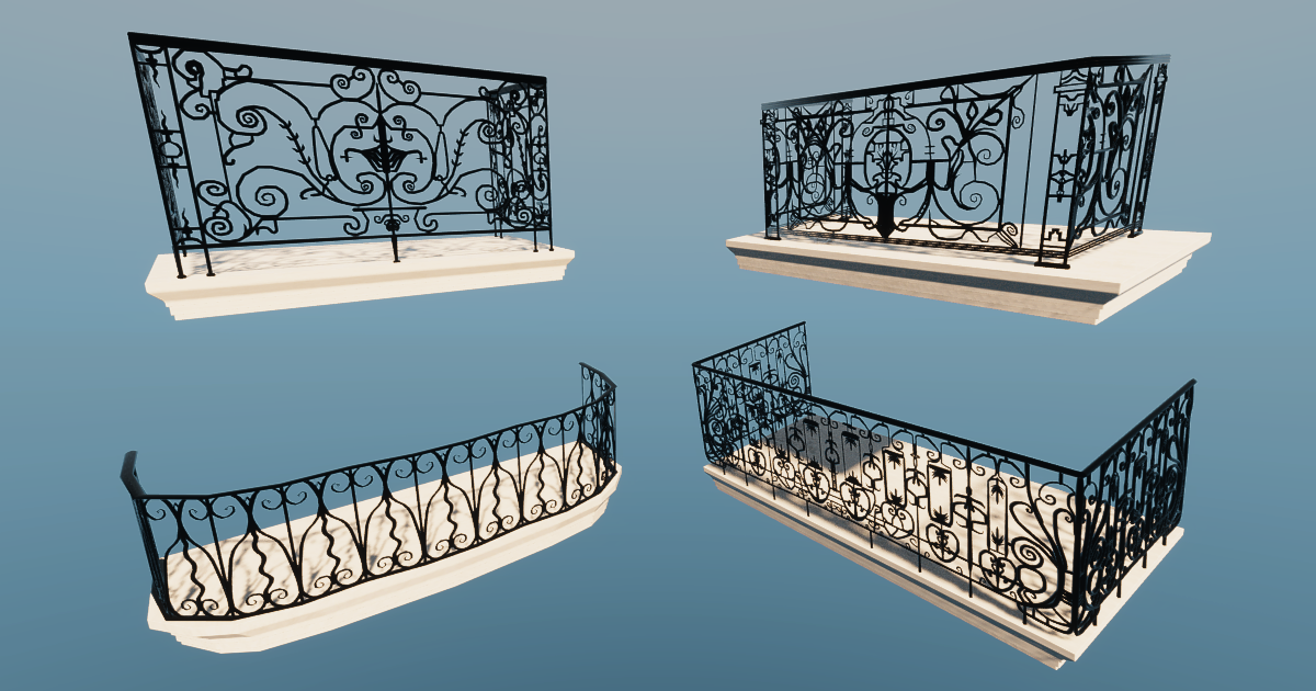 3D Balcony Bundle | 3D Urban | Unity Asset Store