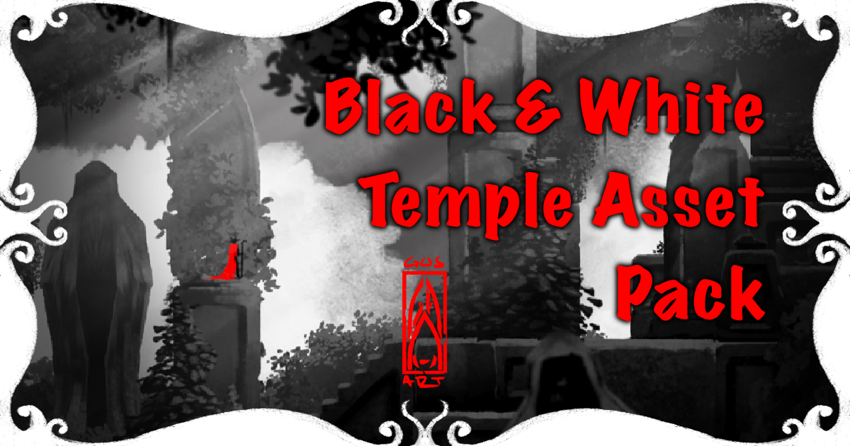 Black & White Temple Asset Pack | 2D Environments | Unity Asset Store