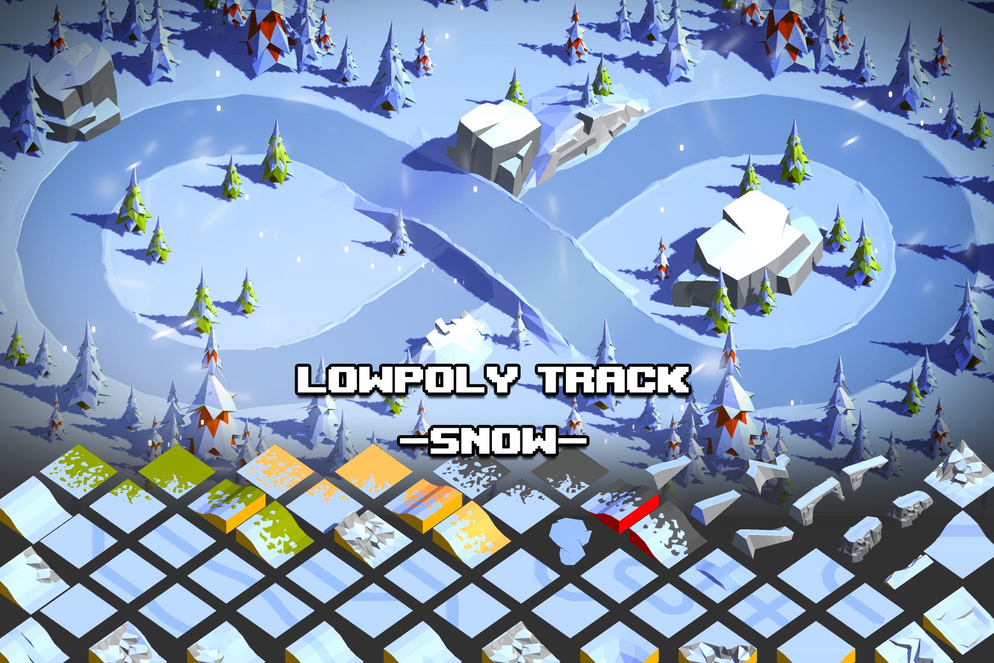 LowPoly Track - Snow | 3D Roadways | Unity Asset Store