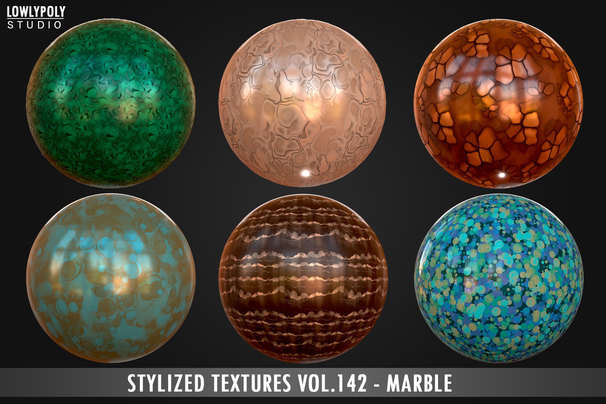 Marble Vol.142 - Stylized Textures | 2D Stone | Unity Asset Store