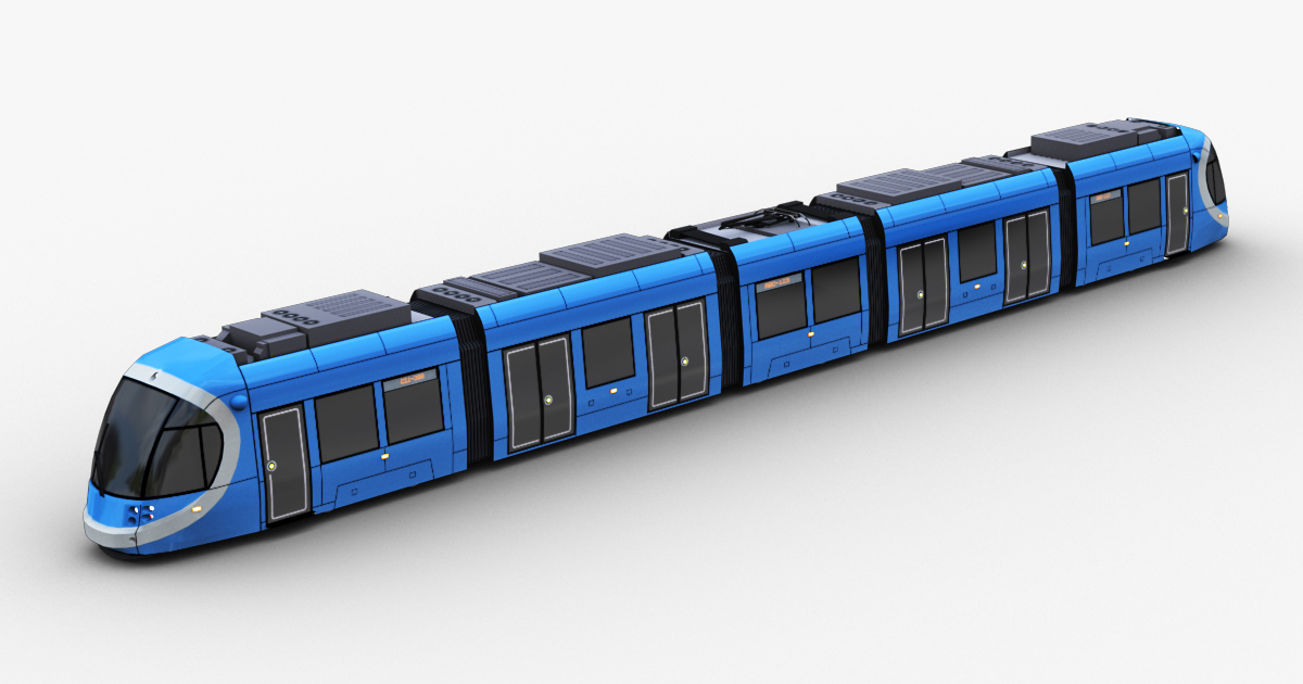Low Poly Tram 28 | 3D Land | Unity Asset Store