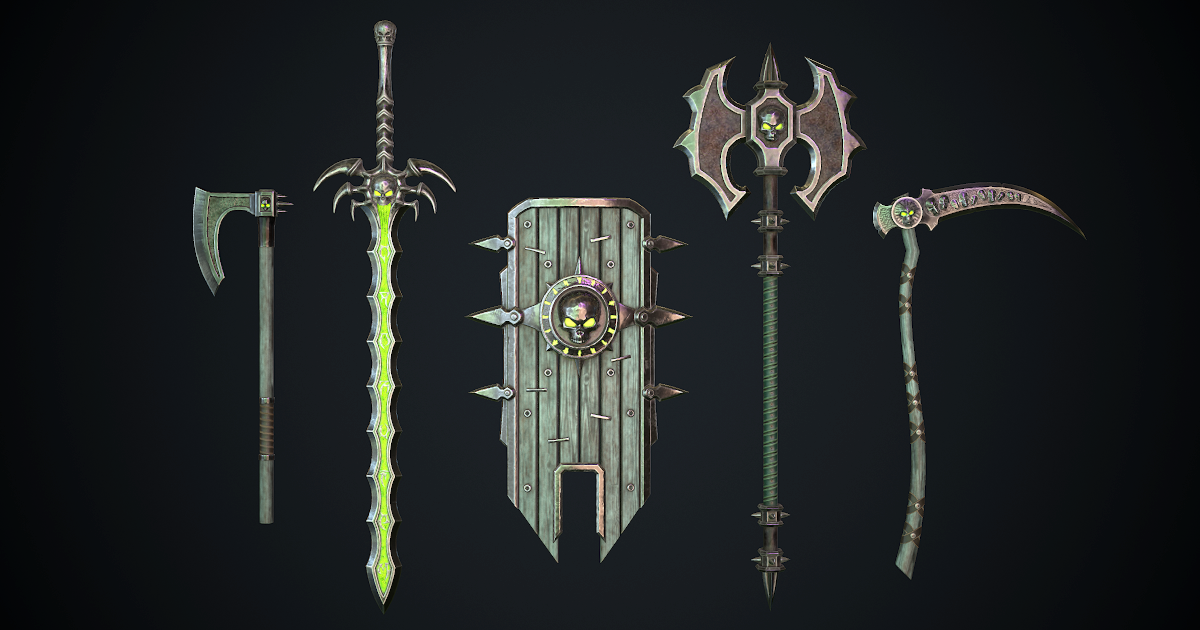 Undead Weapon Collection | 3D Weapons | Unity Asset Store