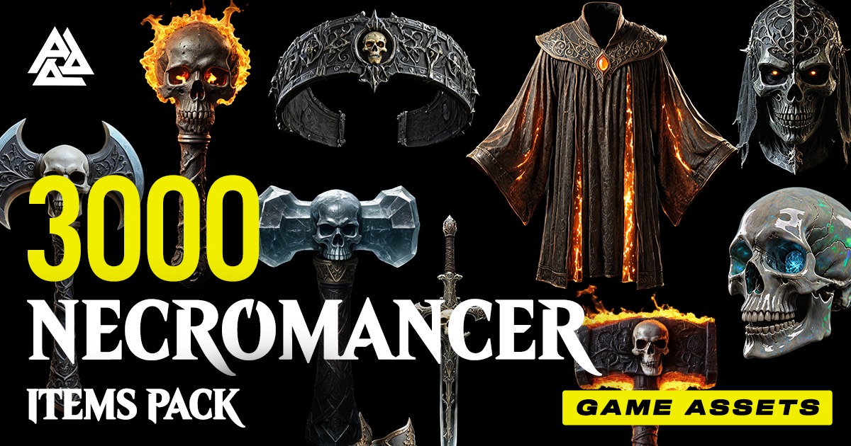 3000 Necromancer Inventory Items Pack | 2D | Unity Asset Store