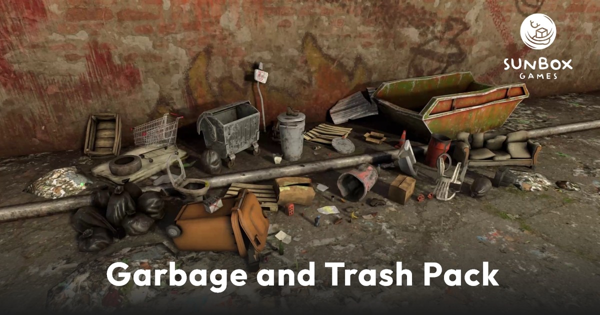 Garbage And Trash Pack 3d Props Unity Asset Store
