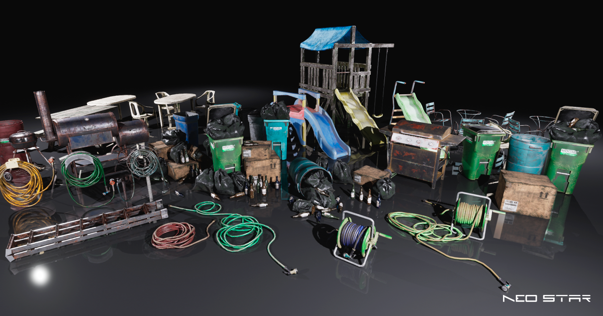 Realistic Backyard Props | 3D Exterior | Unity Asset Store