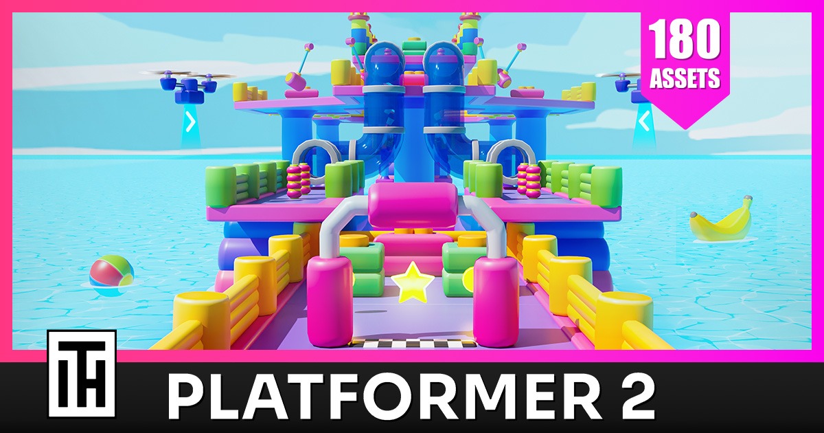 Platformer 2 Obstacles - Low Poly 3D Models Pack | 3D Exterior | Unity ...