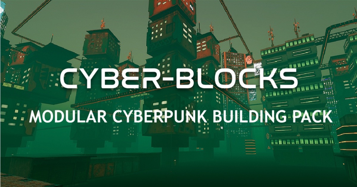 Cyber-Blocks - Modular Cyberpunk Building Pack | 3D Environments ...