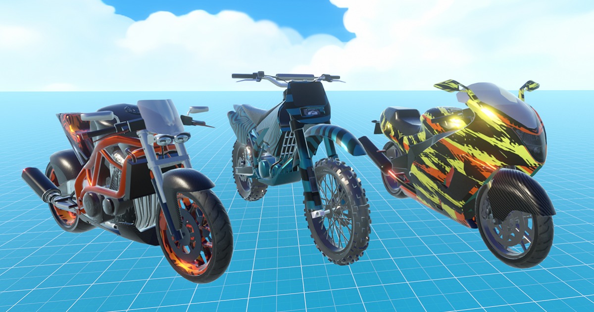Motorcycle Pack: Sport, Naked, Dirt Bikes | 3D 지상 | Unity Asset Store