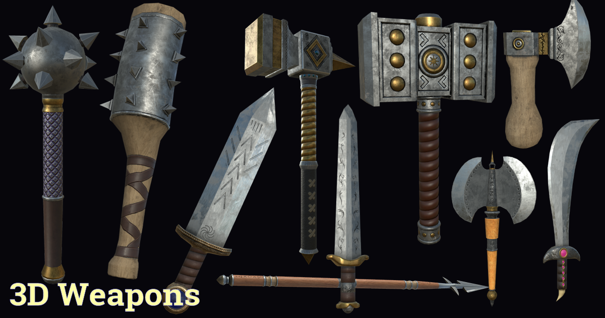 3d weapons set | 3D Weapons | Unity Asset Store