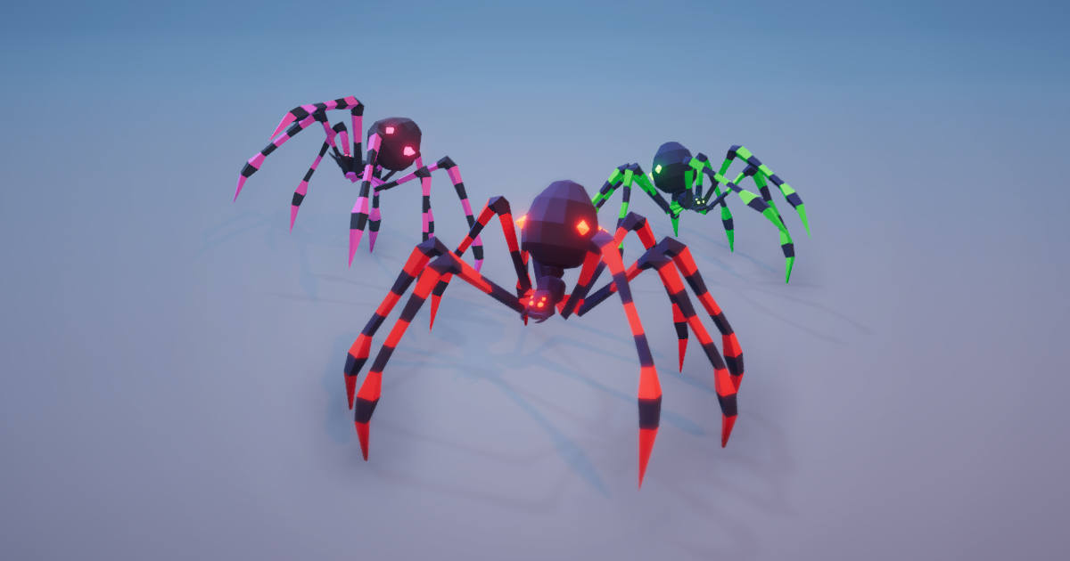 Polygonal - Spiderling Venom | Characters | Unity Asset Store