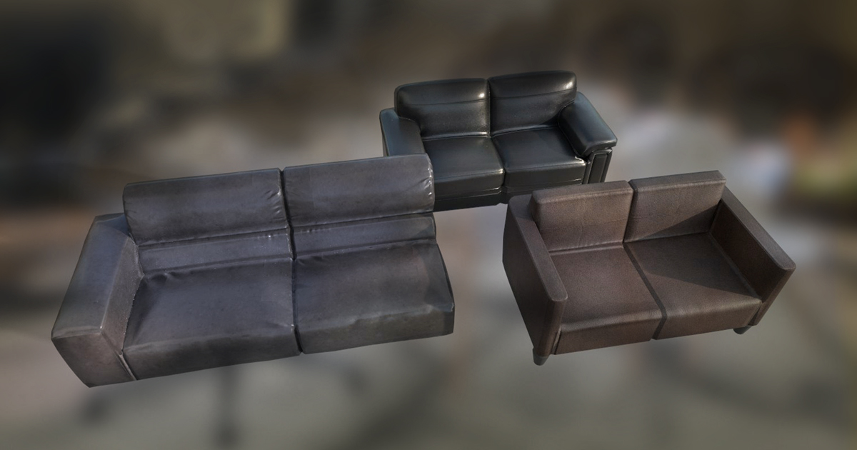 Sofa-Leather | 3D Furniture | Unity Asset Store