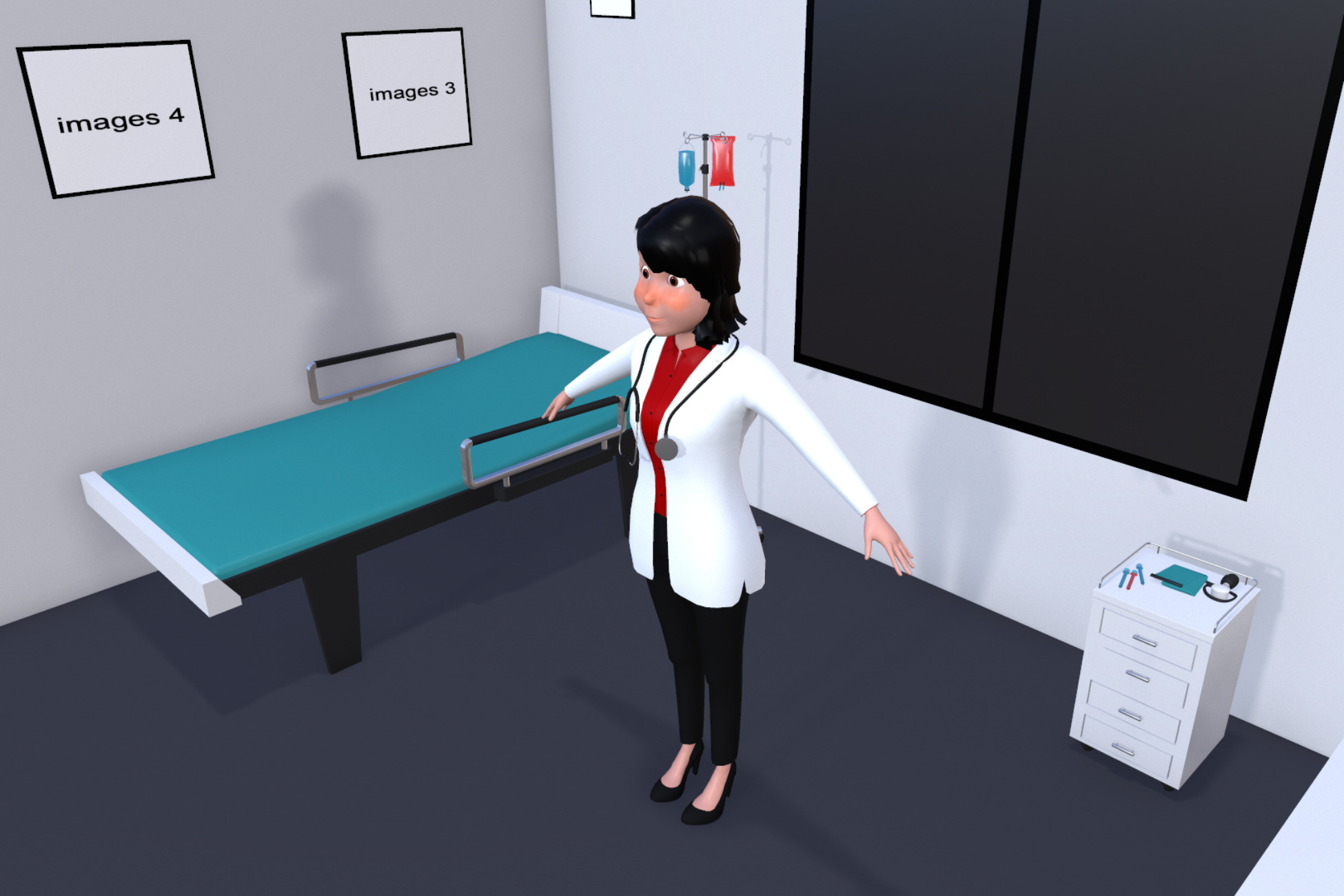 Low Poly Community Helper - Doctor(Female) | 3D Characters | Unity ...