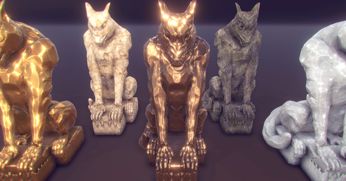 Wolf Statue | 3D Fantasy | Unity Asset Store