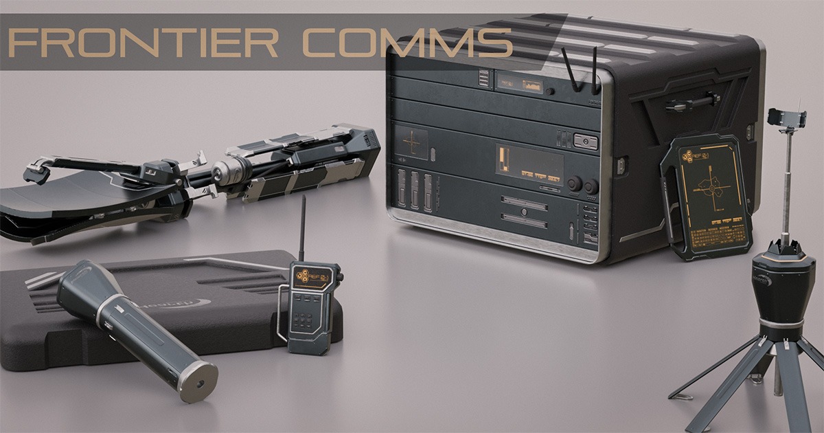 Frontier Comms - 5 Sci-fi Communication Devices Pack | 3D Electronics ...