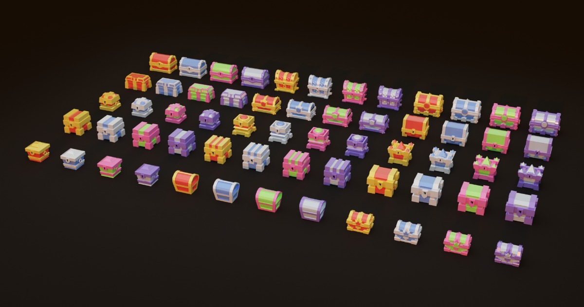 Treasure Chest Pack - Low Poly | 3D Props | Unity Asset Store