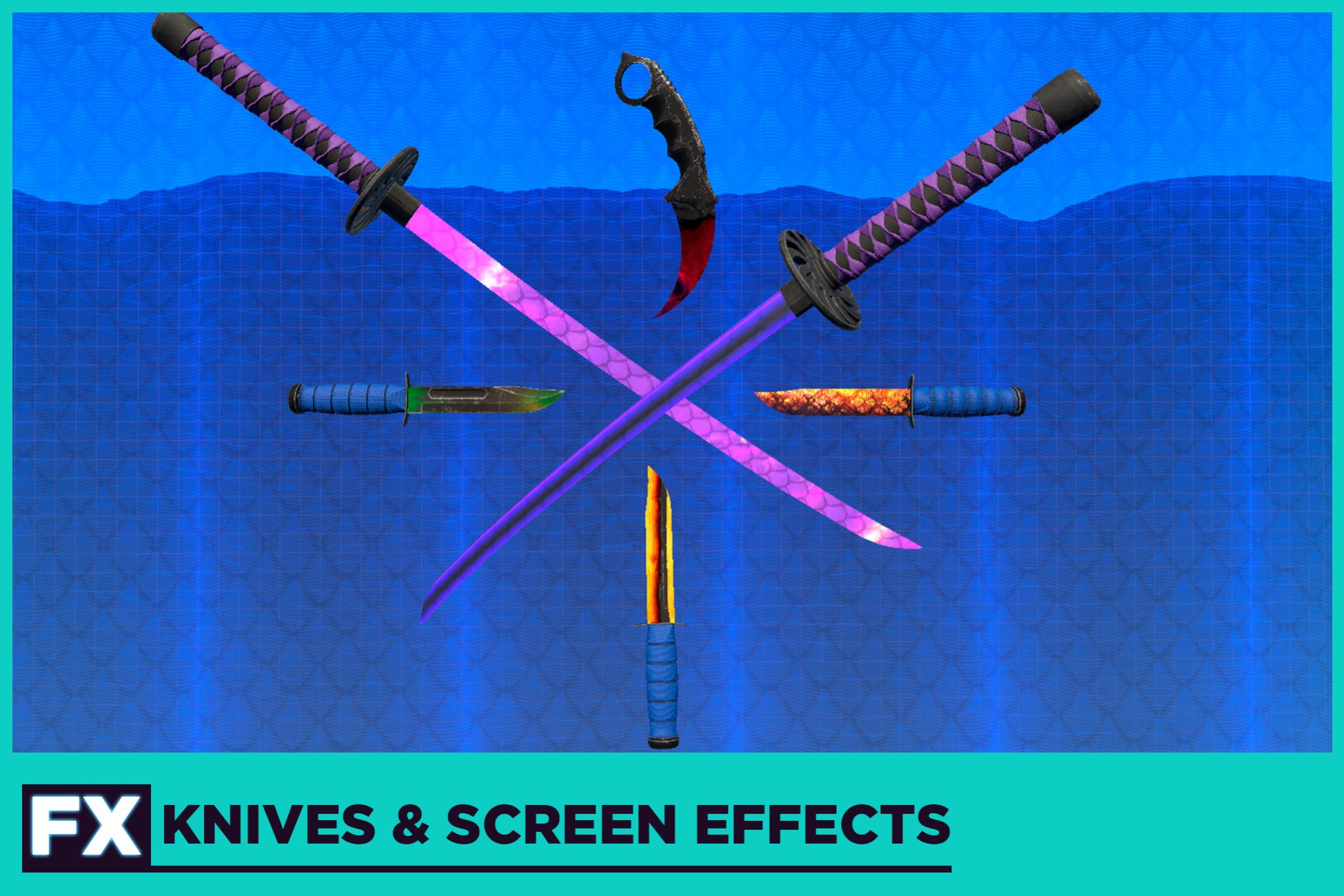 VFX Knife Collection & Backgrounds by fantasy wall