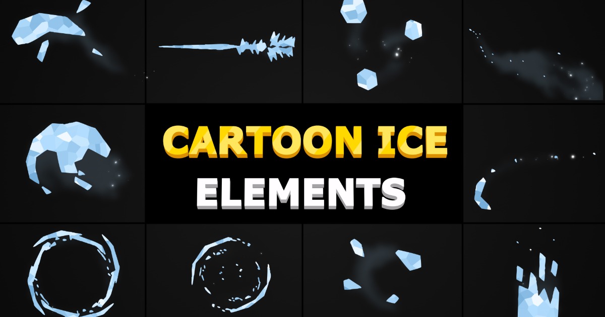 Cartoon Ice Elements (12.11) | 2D Textures & Materials | Unity Asset Store