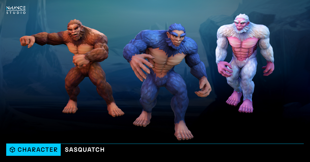 Stylized Fantasy Sasquatch | 3D Characters | Unity Asset Store
