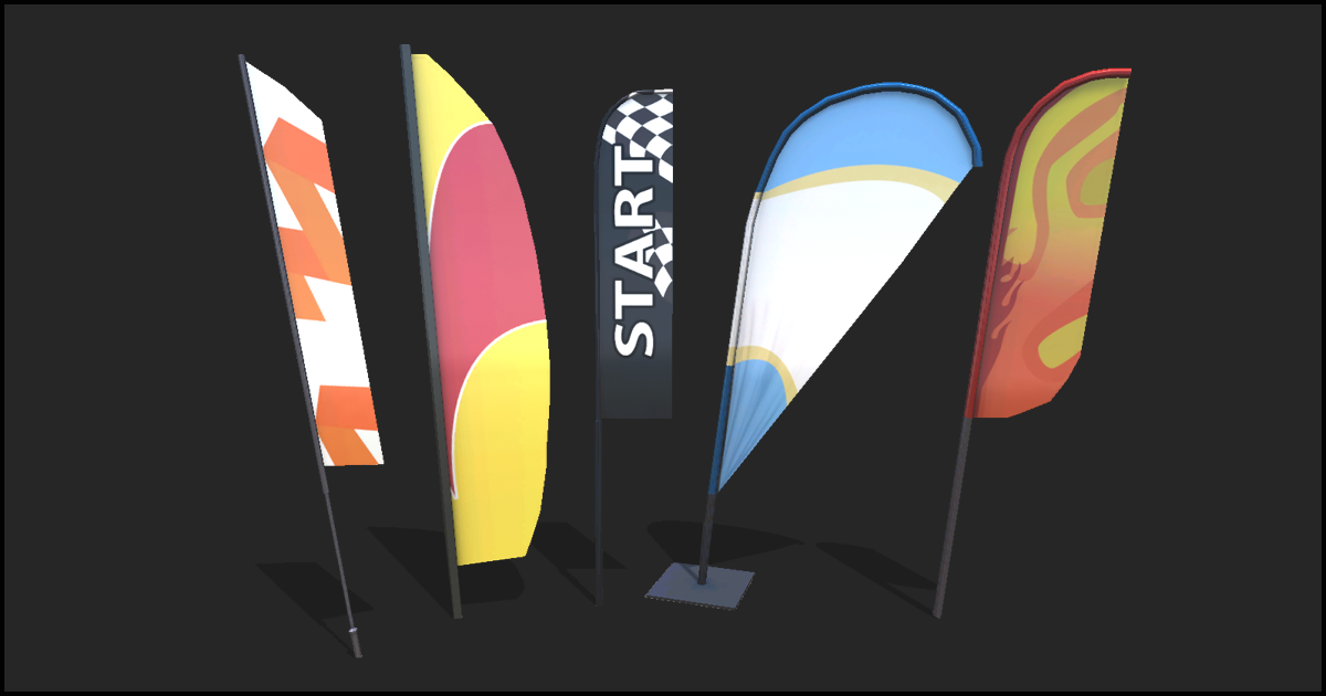 Racing Flags | 3D Props | Unity Asset Store