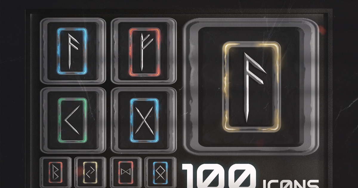 100 Fantasy Rune Icons Pack | 2D Icons | Unity Asset Store