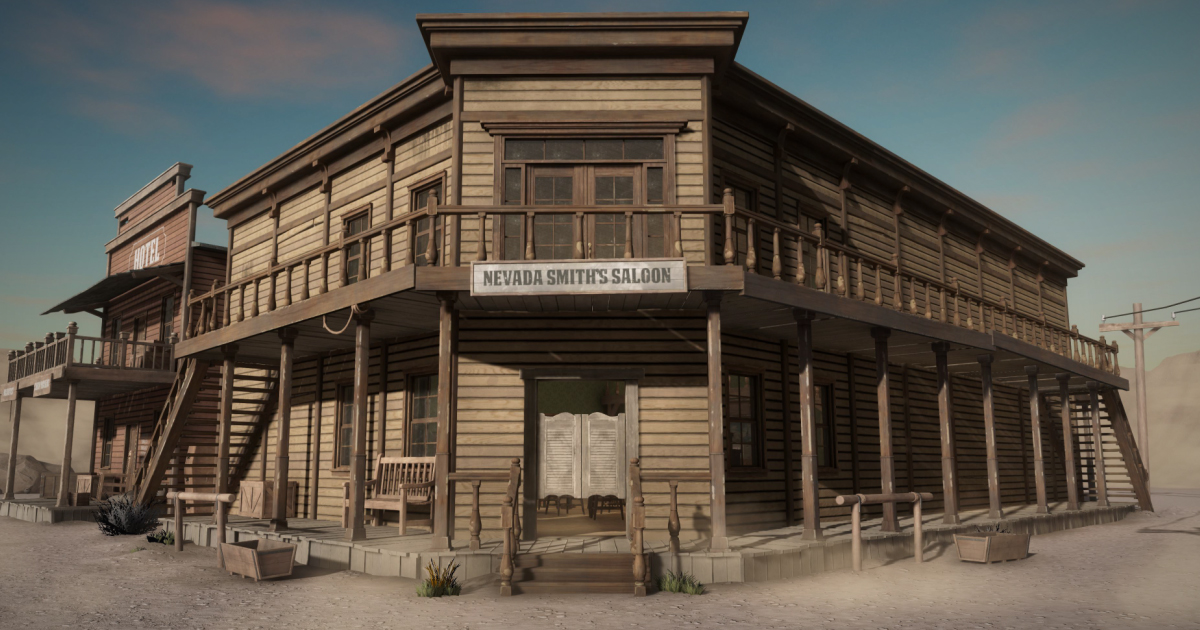 Modular Wild West Saloon | 3D Historic | Unity Asset Store