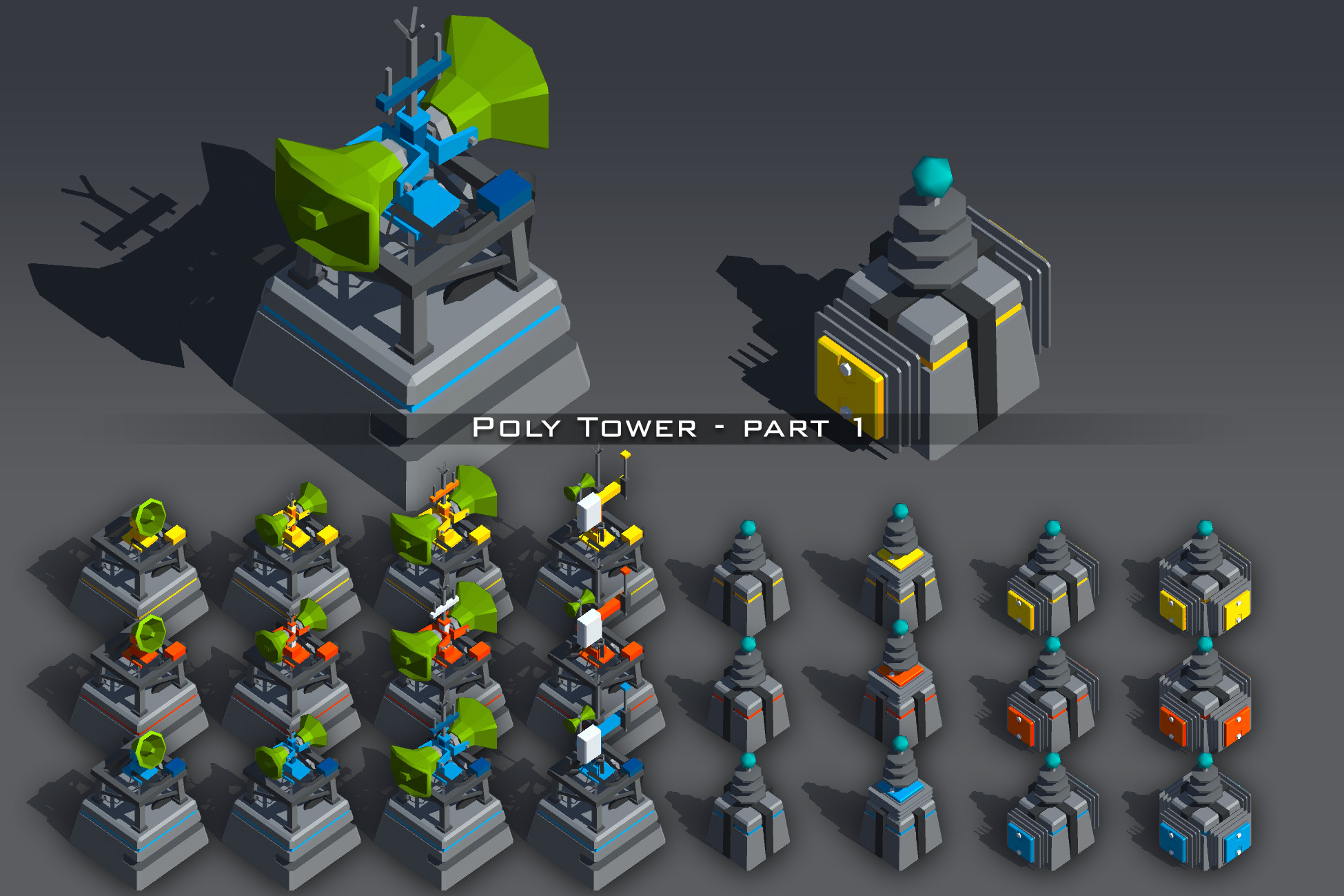 Poly Tower Part1 | 3D Weapons | Unity Asset Store