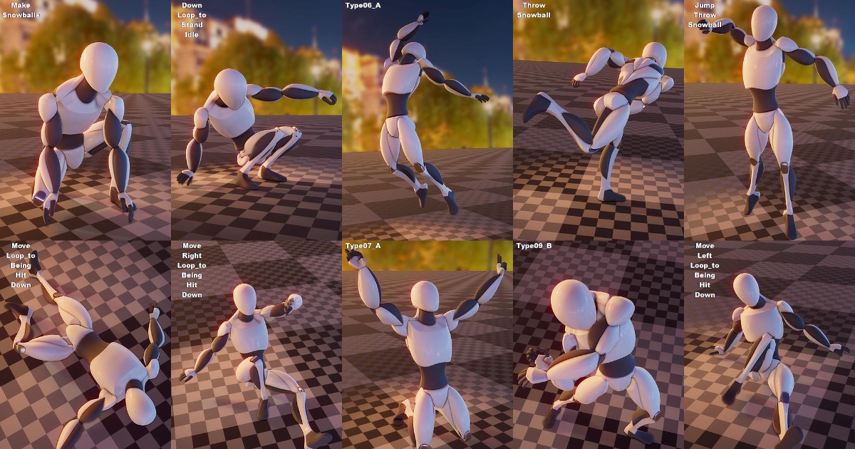 AA_snowball_fight | 3D Animations | Unity Asset Store