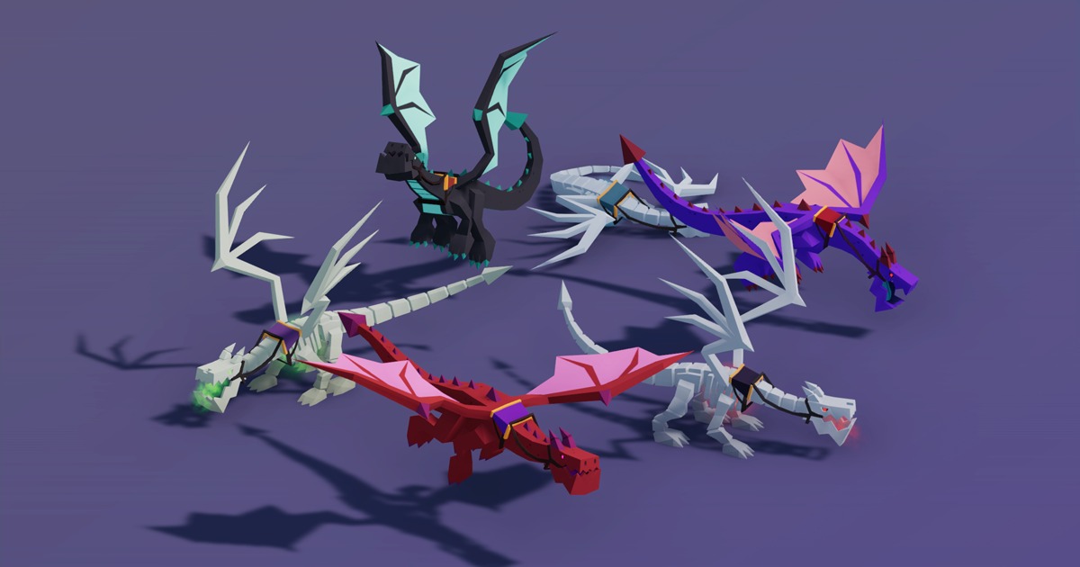 Dragon Mounts Expansion Pack Toon Series | 3D 생물 | Unity Asset Store