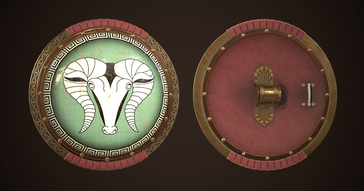 Hoplite Shield (Aspis) Krios | 3D Weapons | Unity Asset Store