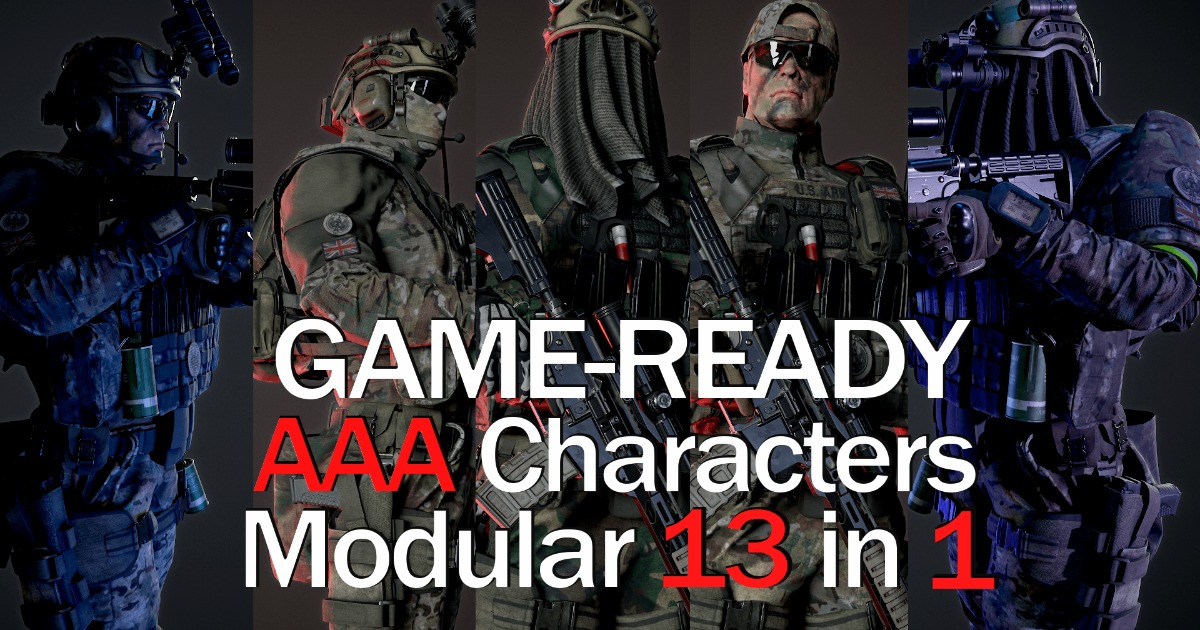 Soldier Aaa 3d Characters Unity Asset Store