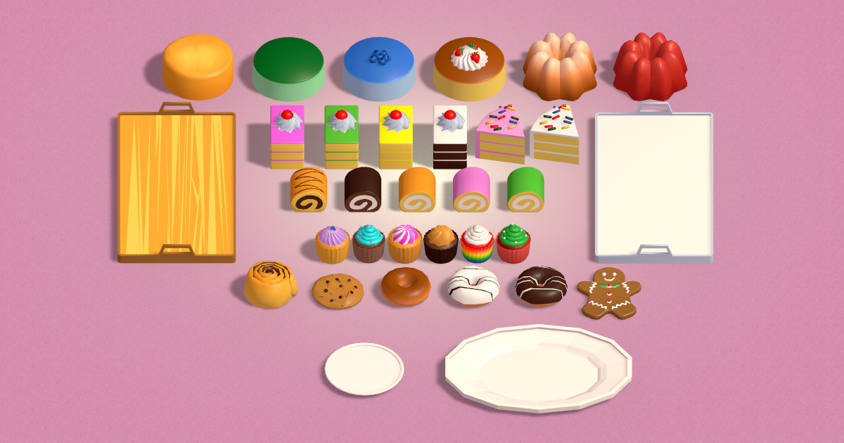 Low Poly Bakery Pack | 3D Food | Unity Asset Store