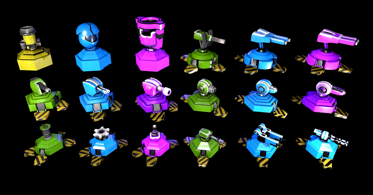 TowerForge – Stylized Turret Pack | 3D Land | Unity Asset Store