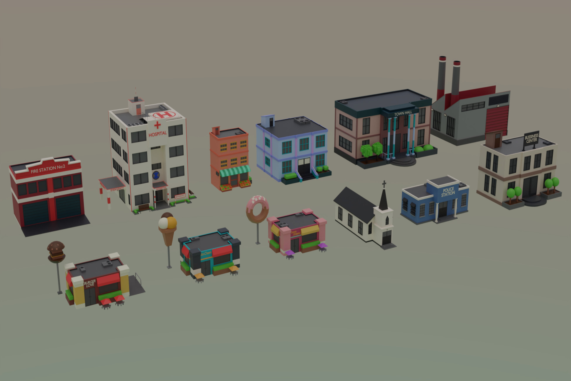 Sımple Build Package - (12 Build) | 3D Exterior | Unity Asset Store