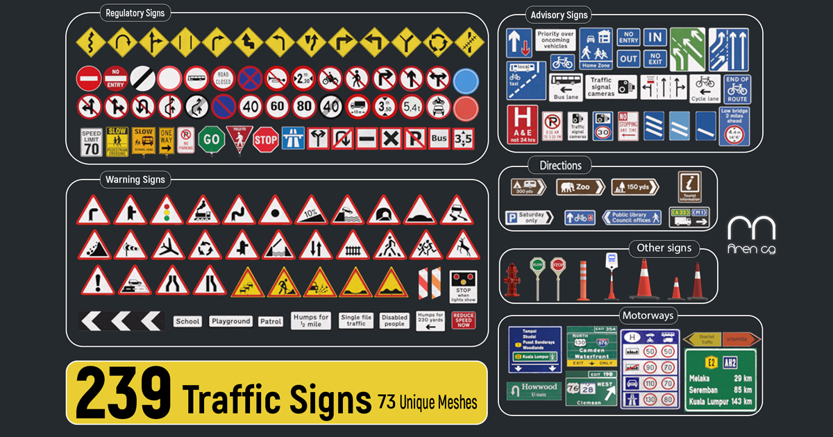 AC_Traffic_signs | 3D Roadways | Unity Asset Store