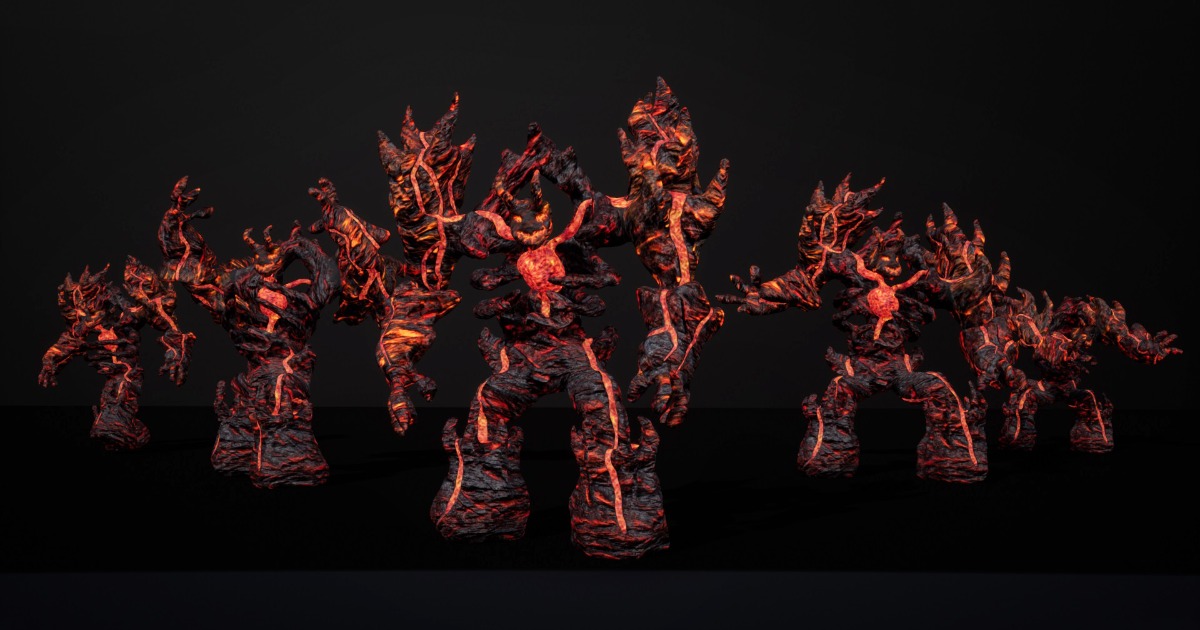 Fantasy magma golem | 3D Creatures | Unity Asset Store