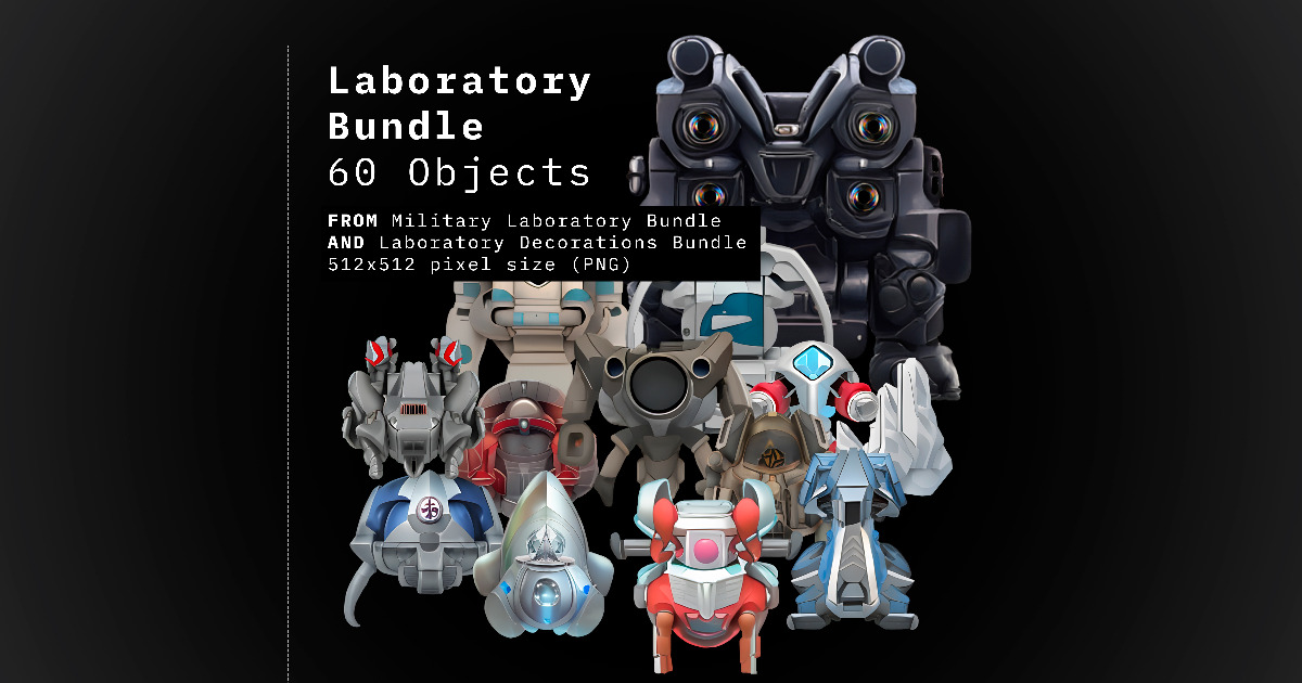 Big Laboratory Decorations Bundle | 2D | Unity Asset Store